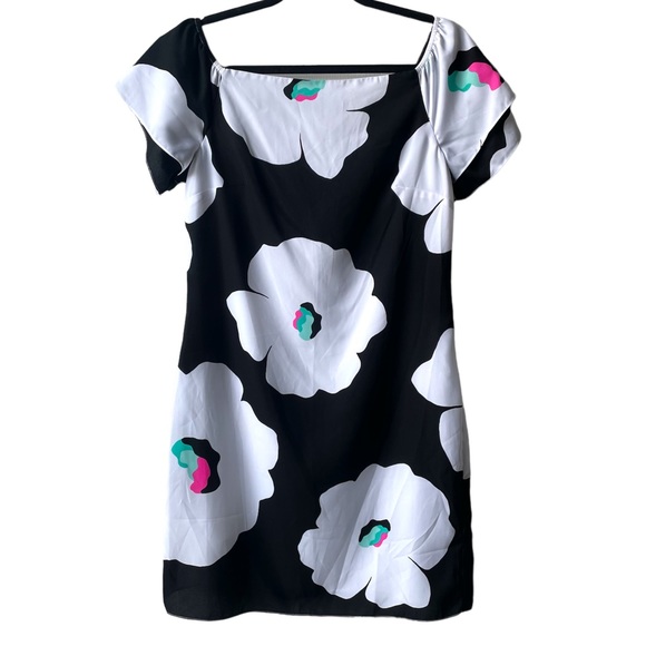 Britt Ryan | Dresses | Britt Ryan Black Floral Print Dress | Poshmark